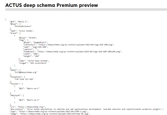 Schema testing & validation - Actus Deep Schema