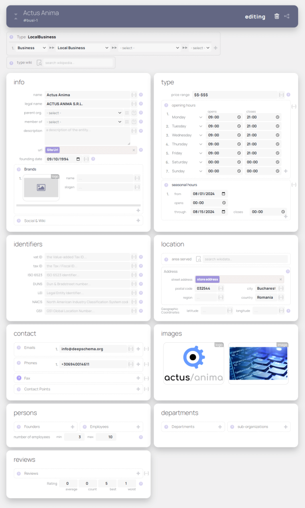 Quick Start - Actus Deep Schema